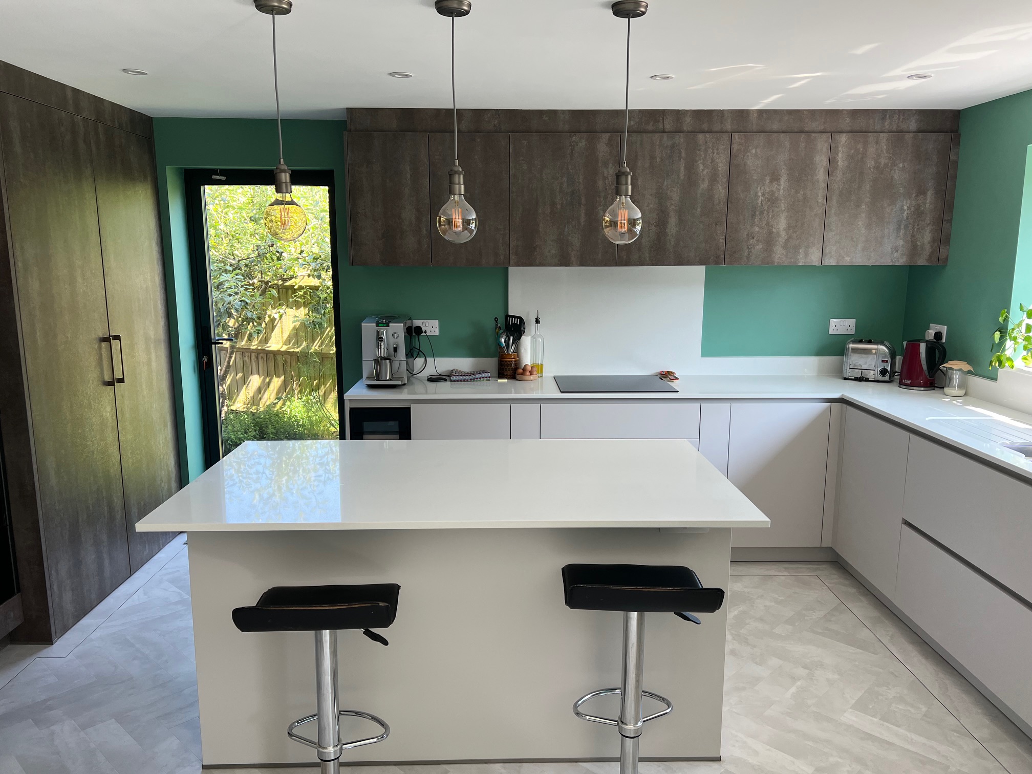 Meteor Oxide and Taupe Modern Kitchen | Kedleston Interiors